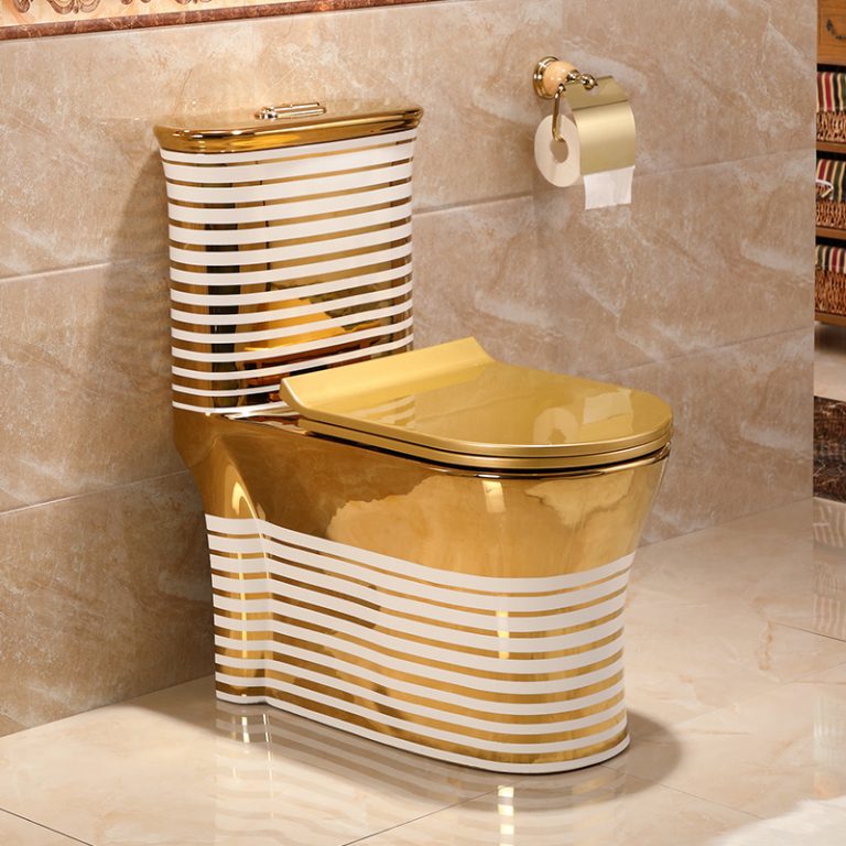 Cadia bathroom Sanitary ware golden colored wc toilet bowl ceramic gold ...